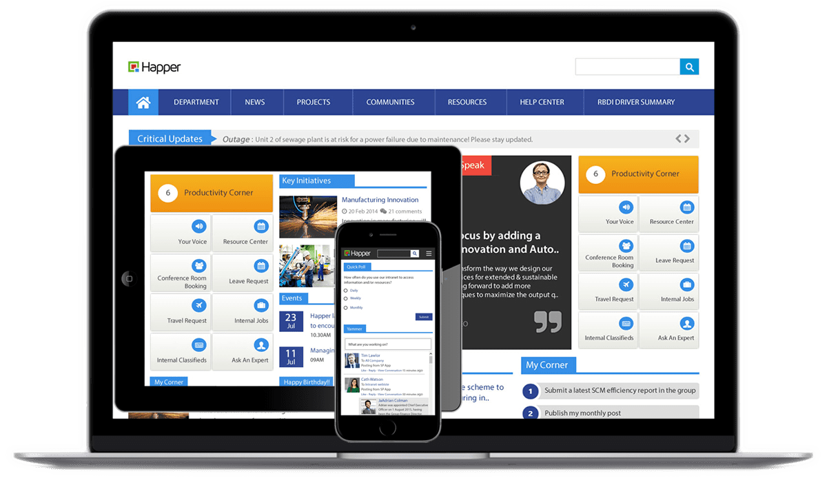 Enterprise Mobile Intranet, SharePoint Mobile Intranet Solution - Mesh