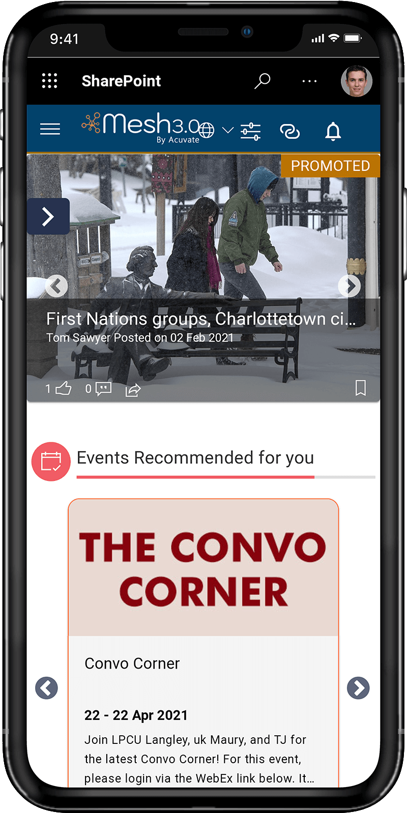 Defining and seizing the hybrid work with a mobile intranet experience