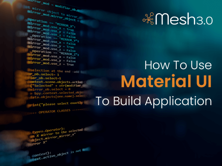 Build Application Using Material UI